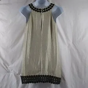 Nine West | Dresses | Nine West Womens Gold Shimmering Black ...